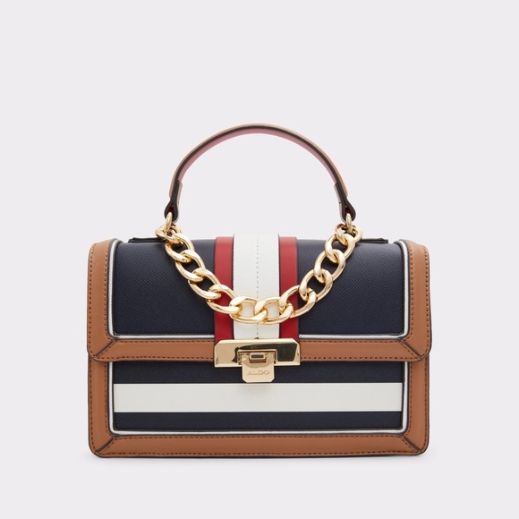 Aldo | Bags | Nwt Aldo Crossbody Bag Blue White Striped Gold Hardware ...